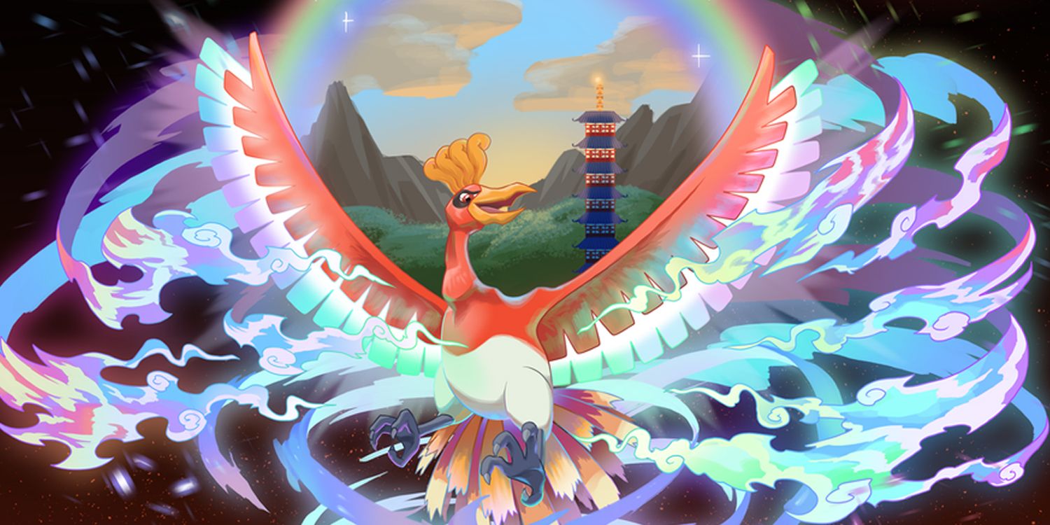 Pokémon Move Art of Mewtwo's Psystrike, Ho-Oh's Sacred Fire Is Jaw-Dropping