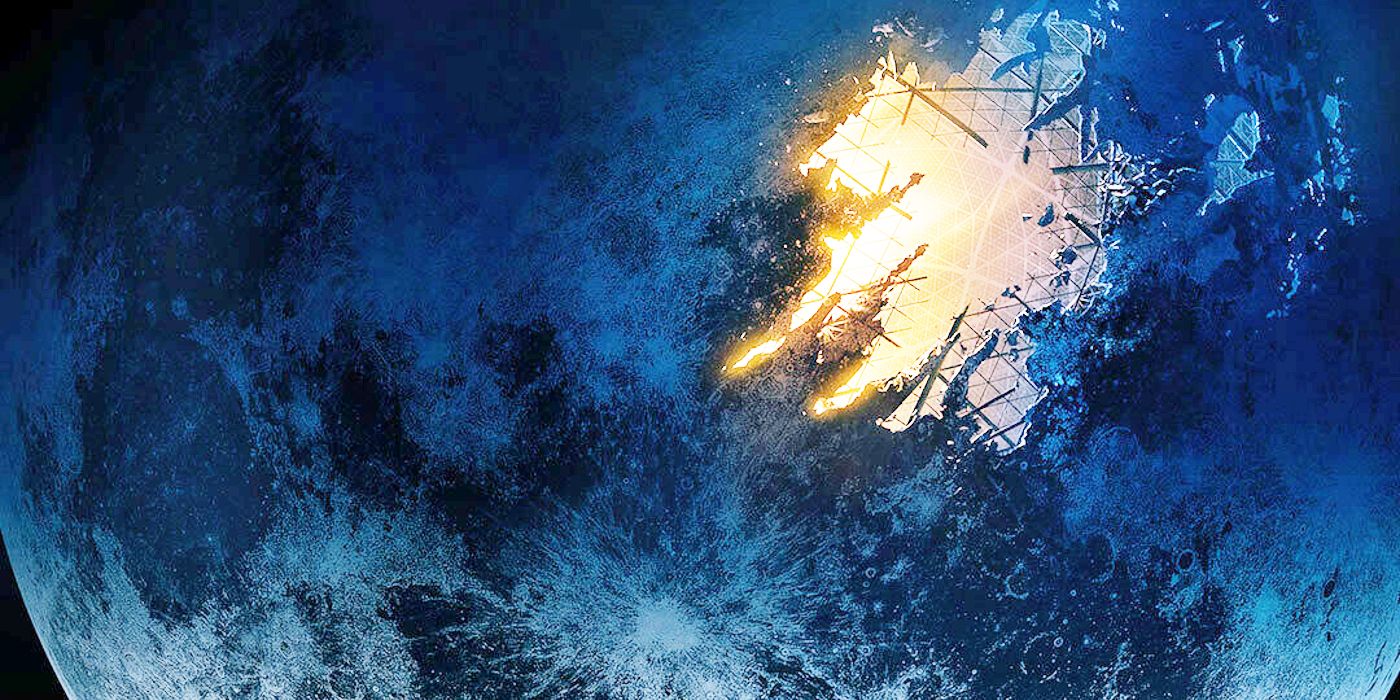 The Moon is Hollow in New Moonfall Movie Poster | Screen Rant