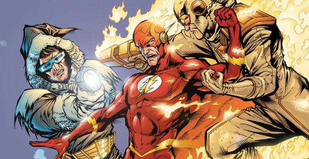 The Flash Set Photos Captain Cold And Heat Wave Team Up